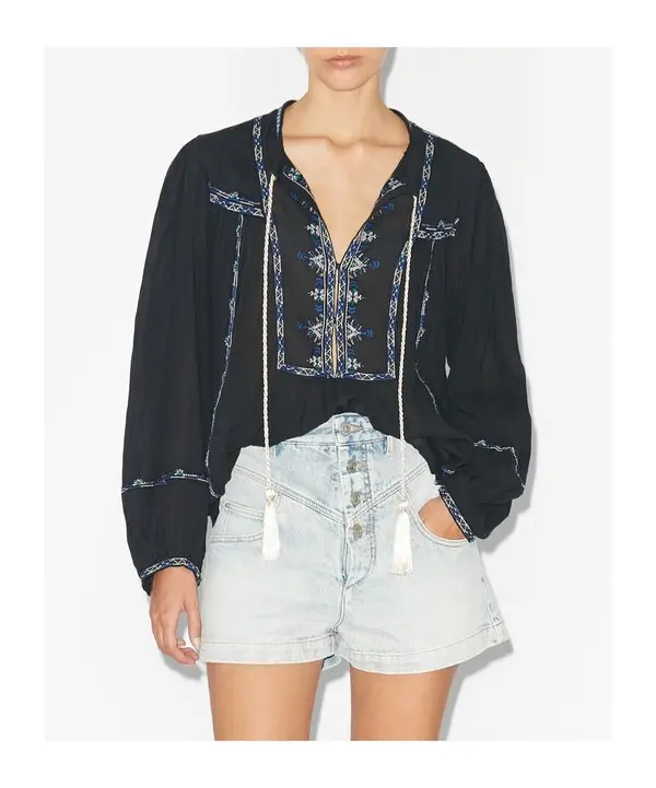 Isabel Marant Étoile Silekia Tassel-detailed Blouse