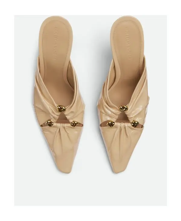 Bottega Veneta Lacquered Leather High-heeled Mules