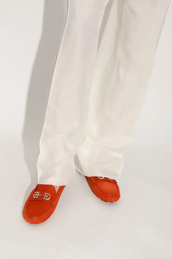 FERRAGAMO Gancini Plaque Slip-on Loafers