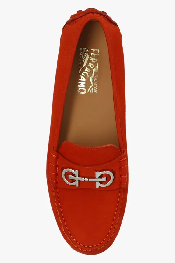 FERRAGAMO Gancini Plaque Slip-on Loafers