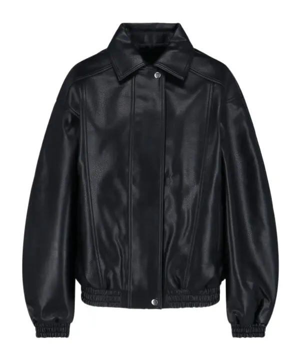 THE FRANKIE SHOP Prescott Oversized Leather Jacket