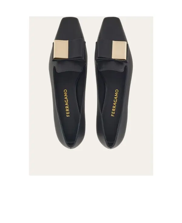 FERRAGAMO Double-bow Slip-on Loafers