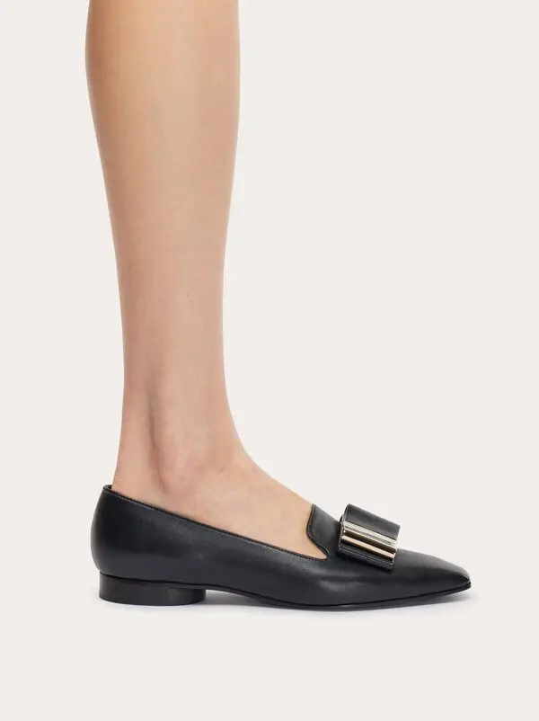 FERRAGAMO Double-bow Slip-on Loafers
