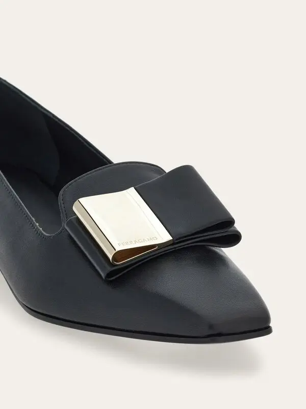 FERRAGAMO Double-bow Slip-on Loafers