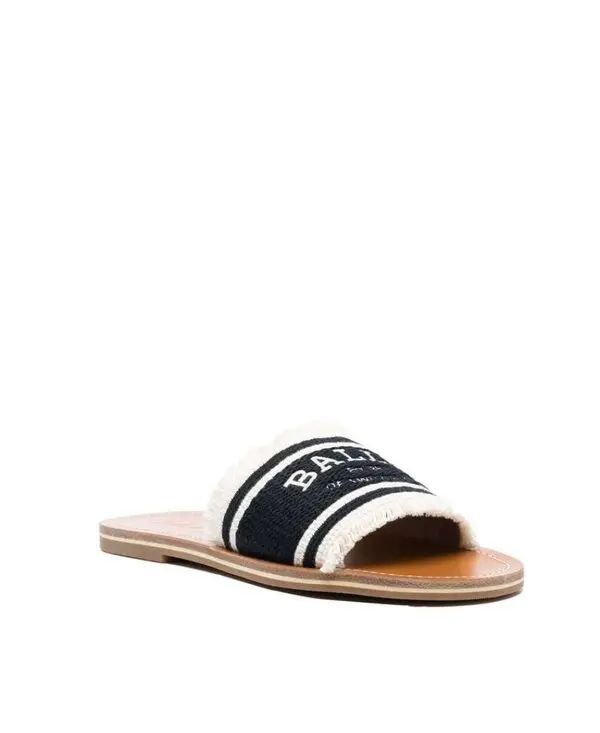 Bally Logo Open-toe Slippers