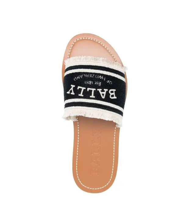 Bally Logo Open-toe Slippers