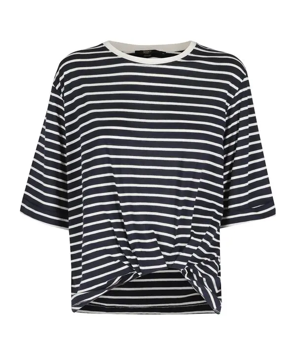 Seventy Striped T-shirt With Knotted Hem
