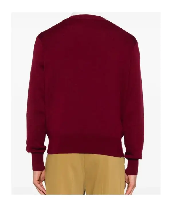 Ami Crew Neck Logo Sweater - Red