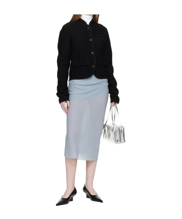 RIER Wool Pleated Midi Skirt