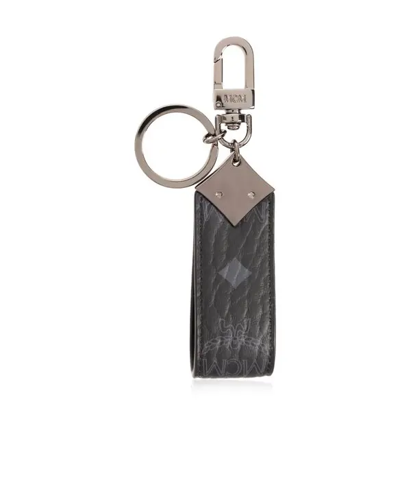 Mcm Logo Keychain With Removable Lobster Buckle