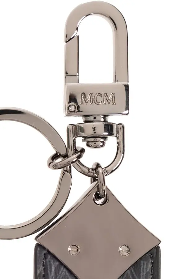 Mcm Logo Keychain With Removable Lobster Buckle
