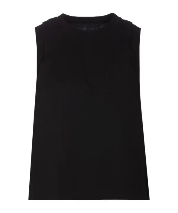 Sacai Pleated Shoulder Cotton T-shirt