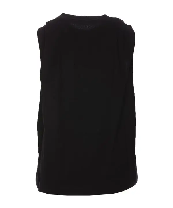 Sacai Pleated Shoulder Cotton T-shirt