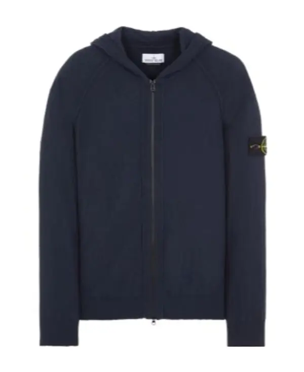 Stone Island Logo-patch Knitted Zip-up Hoodie