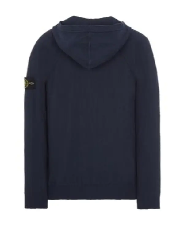 Stone Island Logo-patch Knitted Zip-up Hoodie