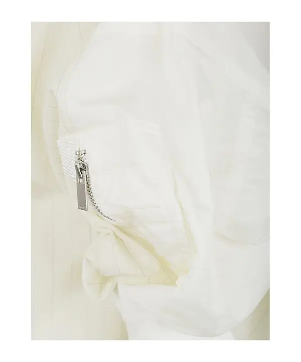 Sacai Puff-sleeved Striped Shirt