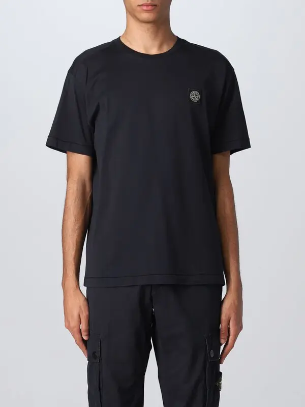 Stone Island Logo Short-sleeved T-shirt - Blue