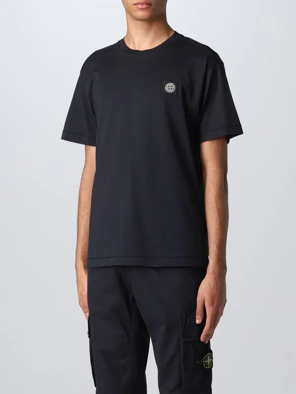 Stone Island Logo Short-sleeved T-shirt - Blue