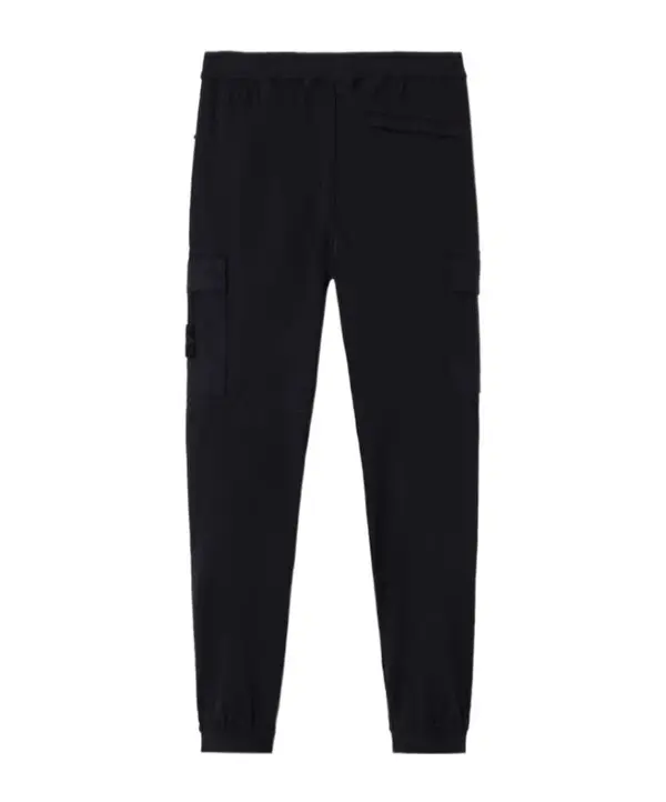 Stone Island Cargo Trousers With Compass Patch - Black