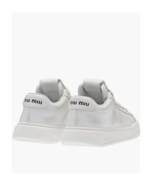 Miu Miu Round-toe Lace-up Sneakers