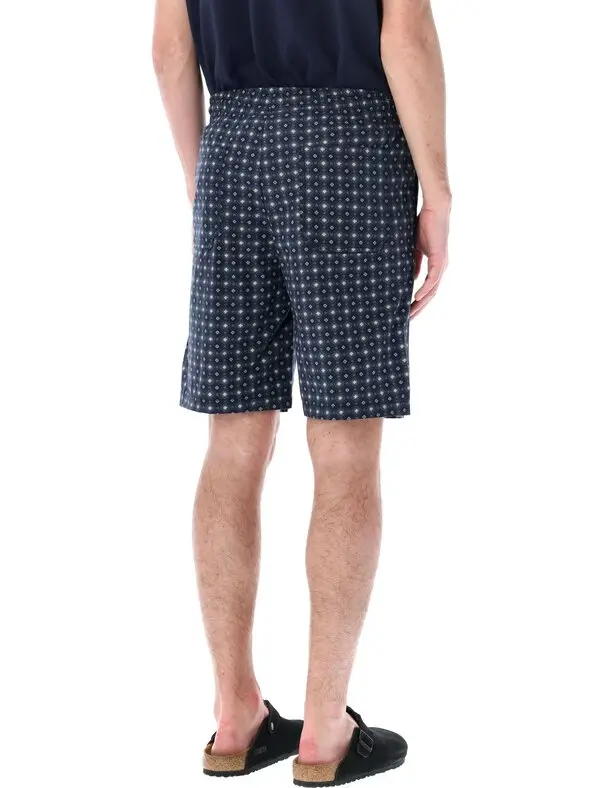 A.p.c. Vincento Geometric Print Wide-leg Shorts