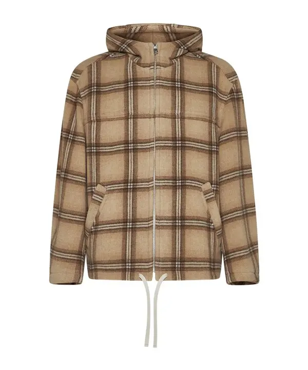 Isabel Marant Étoile Checked Hooded Zip-up Jacket - Brown