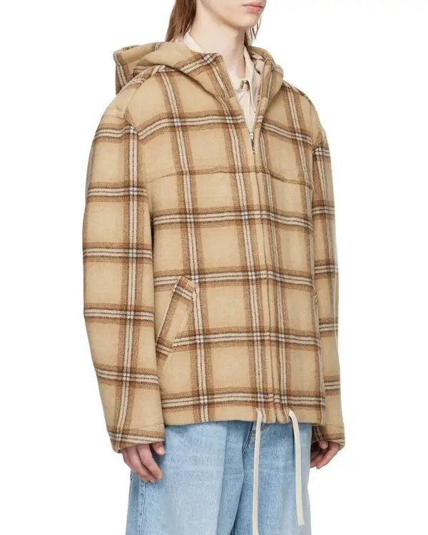 Isabel Marant Étoile Checked Hooded Zip-up Jacket - Brown