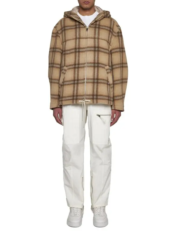 Isabel Marant Étoile Checked Hooded Zip-up Jacket - Brown
