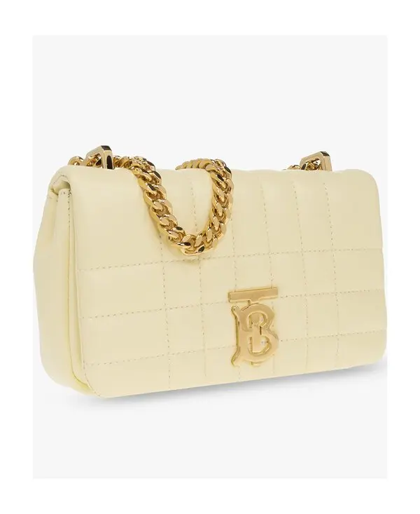 Burberry Logo-plaque Quilted Shoulder Bag - Nude