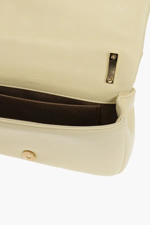 Burberry Logo-plaque Quilted Shoulder Bag - Nude