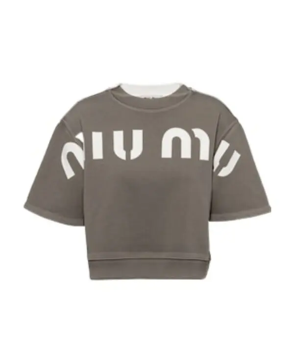 Miu Miu Printed Cotton Sweatshirt