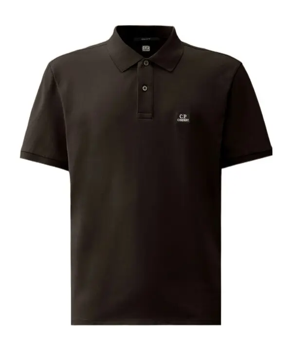 C.P. COMPANY Logo Patch Short-sleeved Polo Shirt