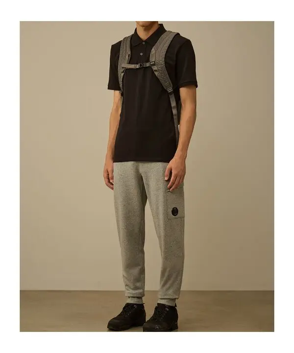 C.P. COMPANY Logo Patch Short-sleeved Polo Shirt