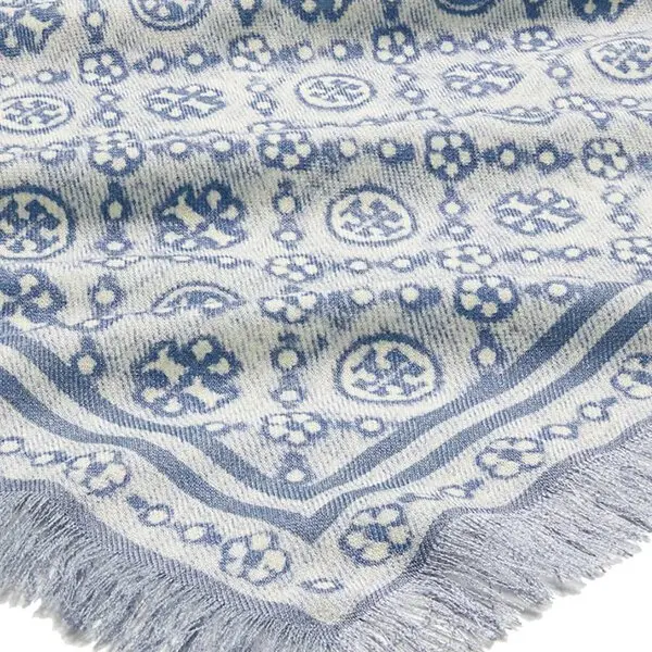Tory Burch Fringed Monogram Scarf
