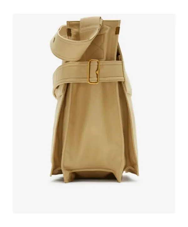 Burberry Trench Tote Bag With Equestrian Rider Embroidery - Nude