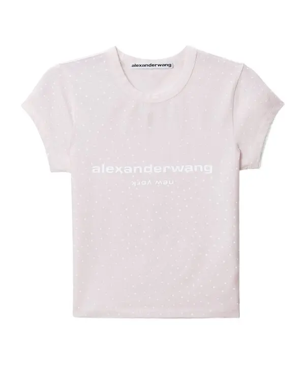 Alexander Wang Baby Logo Rhinestone T-shirt