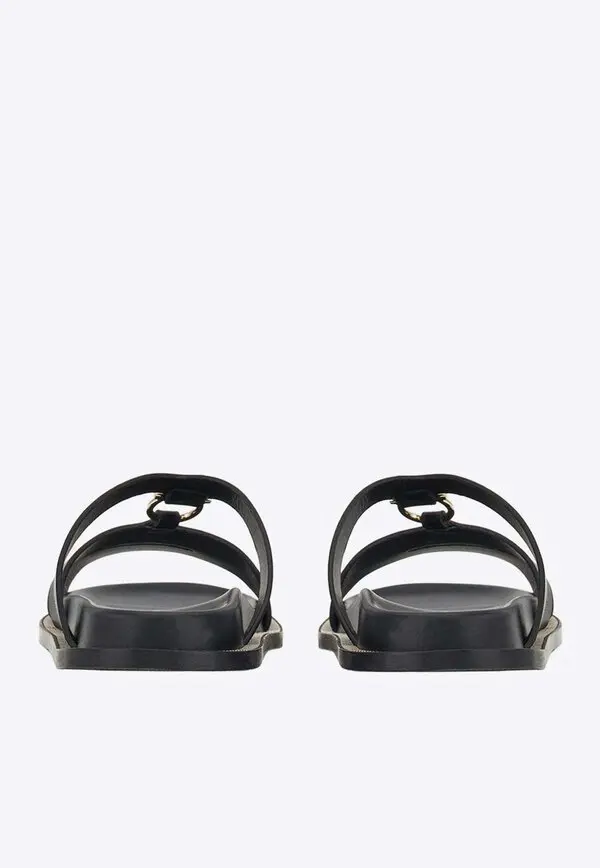 FERRAGAMO Mikela Slides With Gancini Buckle Detail
