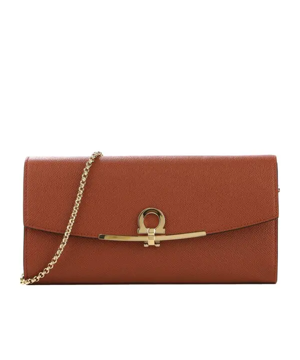 FERRAGAMO Flip Shoulder Bag With Chain Strap