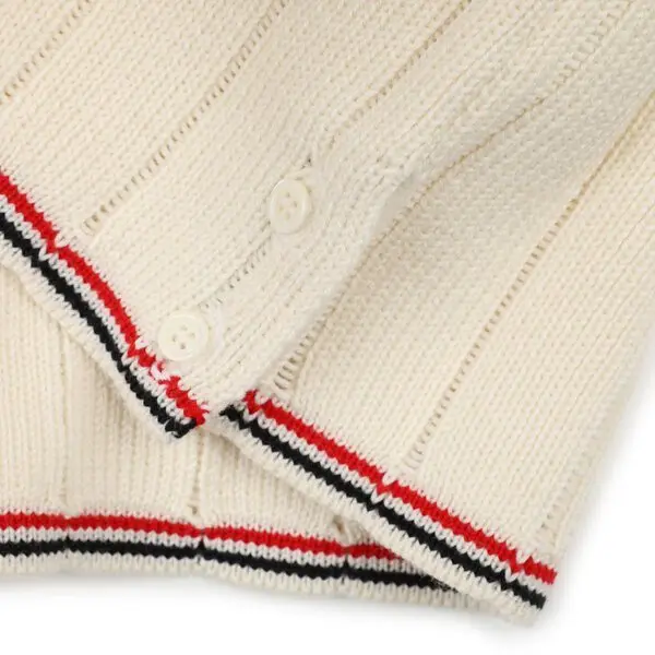 Thom Browne Rwb Jacquard Knitted Cardigan