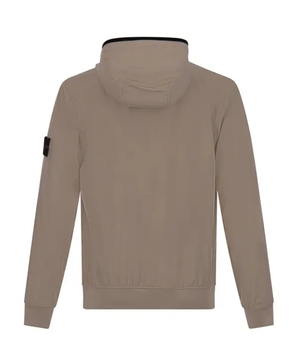 Stone Island Compass-patch Hooded Zip-up Jacket - Dove-grey
