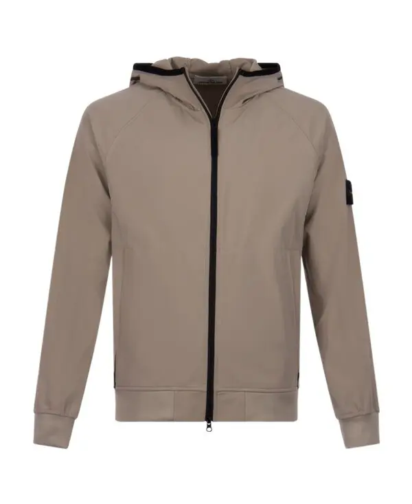 Stone Island Compass-patch Hooded Zip-up Jacket - No