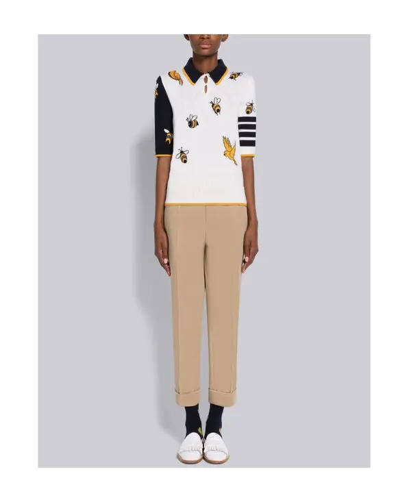 Thom Browne Embroidered Polo Top
