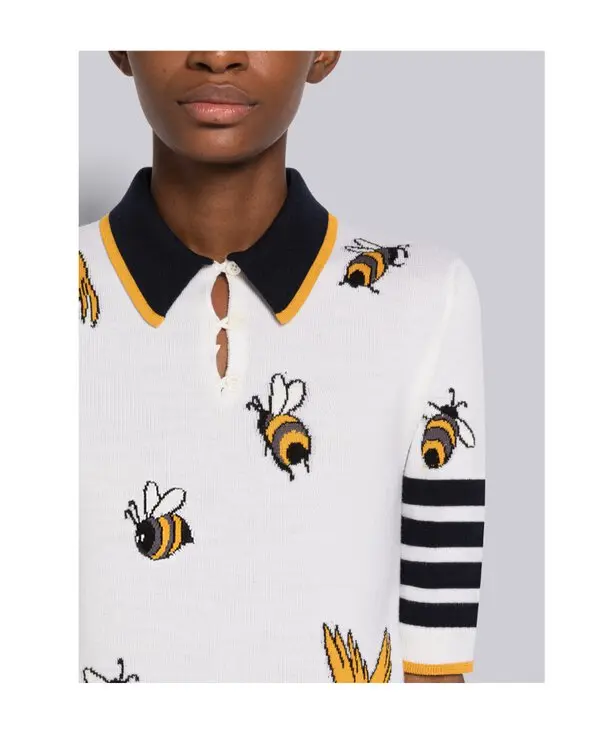 Thom Browne Embroidered Polo Top