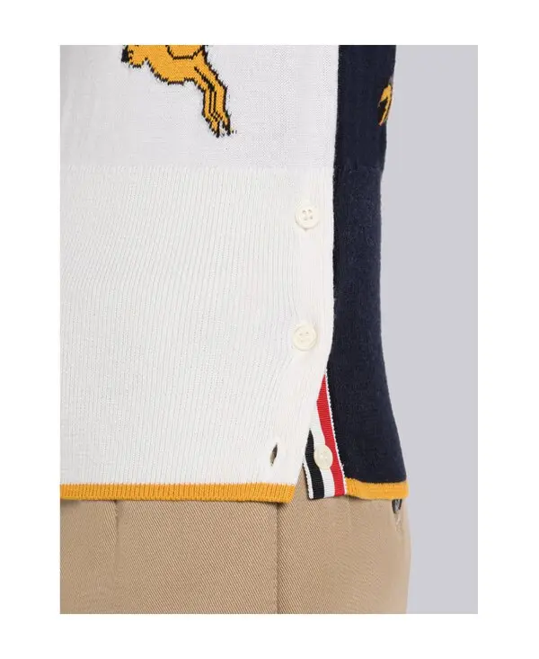 Thom Browne Embroidered Polo Top