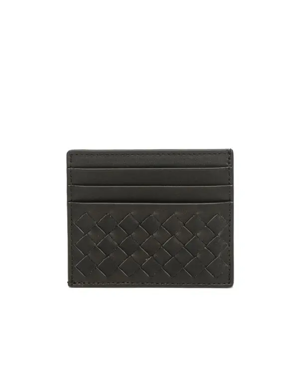 Bottega Veneta Logo Details Card Bag - Black