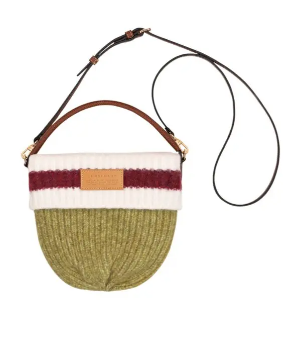 Longchamp Le Pliage Collection S Crossbody Bag - Pistachio Green/burgundy Red