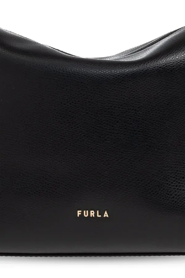 Furla Small Tonie Chain-detail Leather Tote Bag - Black