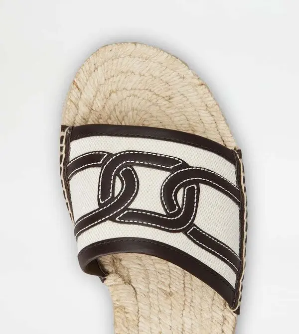 TOD'S Logo Embroidered Slides