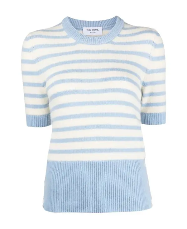 Thom Browne Horizontal-stripe Knitted T-shirt