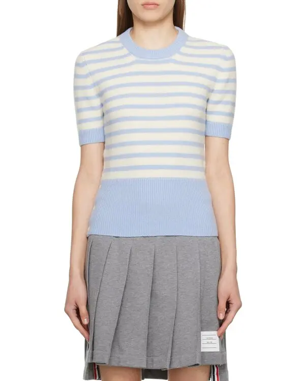 Thom Browne Horizontal-stripe Knitted T-shirt